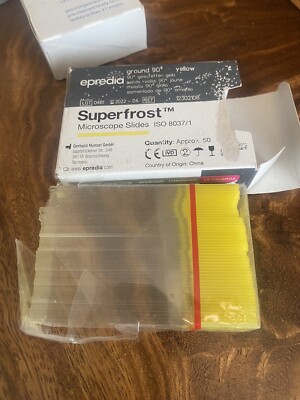 New Epredia Super frost Microscope Slides.Yellow Ground 90 Degrees ...