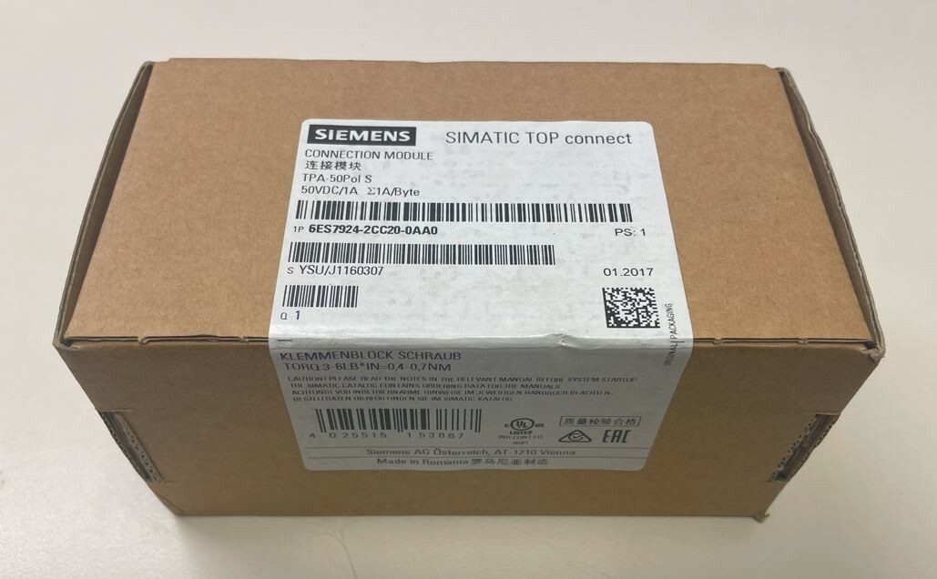 Siemens 6ES7924-2CC20-0AA0 Connection module TPA 3-tier for analog ...