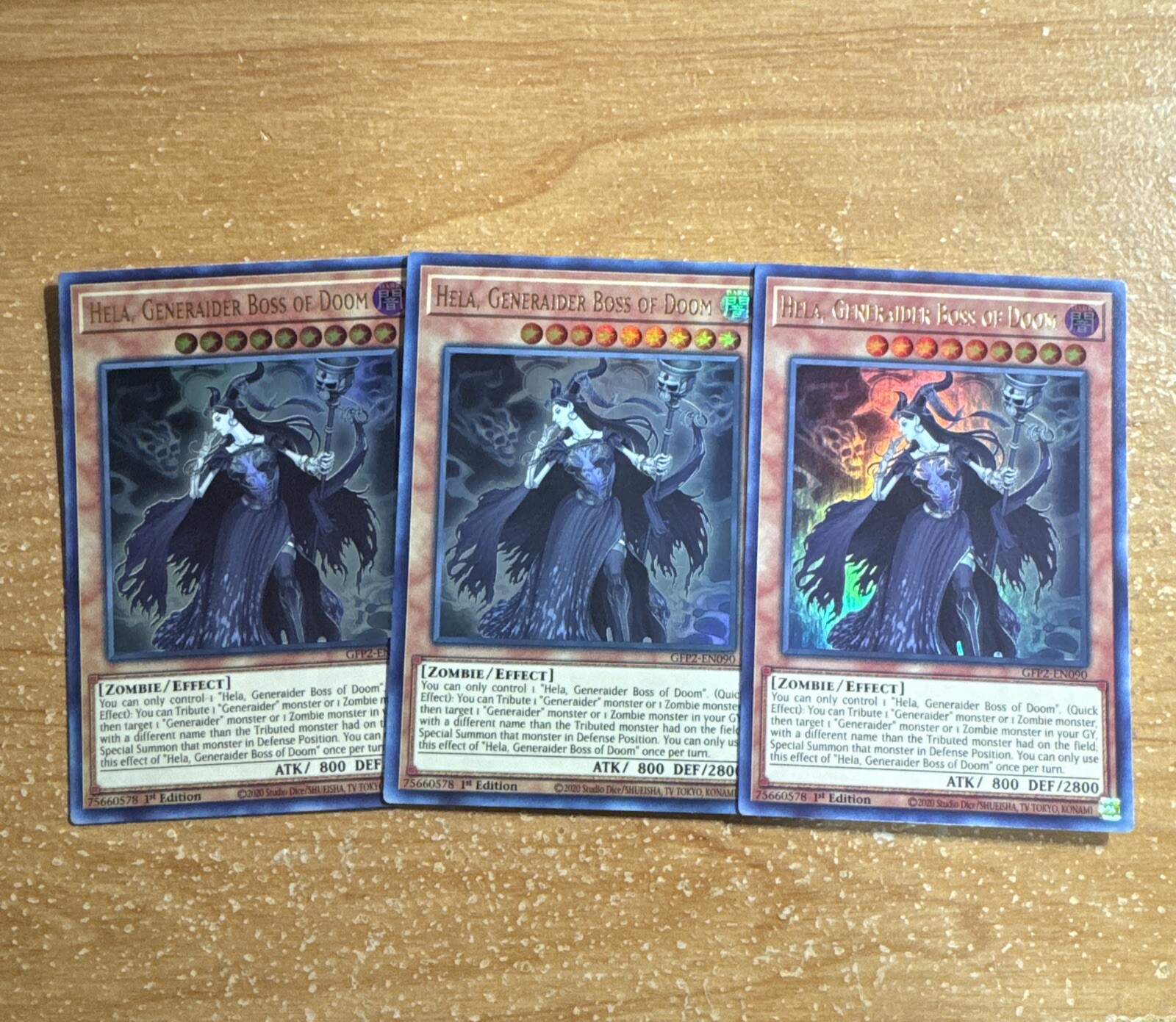 🔥 3x Yugioh GFP2-EN090 Hela Generaider Boss of Doom ULTRA NM 1ST ED ...