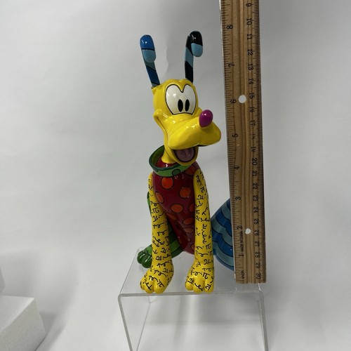 AUTHENTIC ROMERO BRITTO DISNEY PLUTO 8.25 INCHES FIGURINE W/ BOX ...