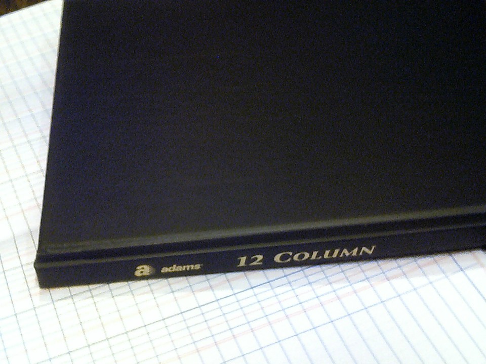 Adams Account Book, 12-Column, 7"x9.25", Black, 80 Pages, # ARB8012M ...
