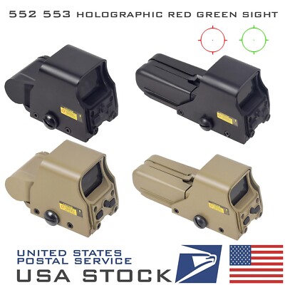 Tactical 552 553 Red Green Dot Holographic Reflex Sight Scope Hunting ...