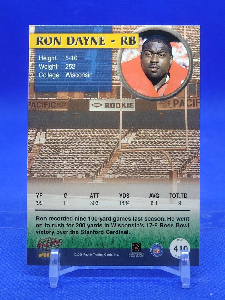 Ron Dayne 2000 Pacific Rookie Card #410 Wisconsin Badgers | eBay