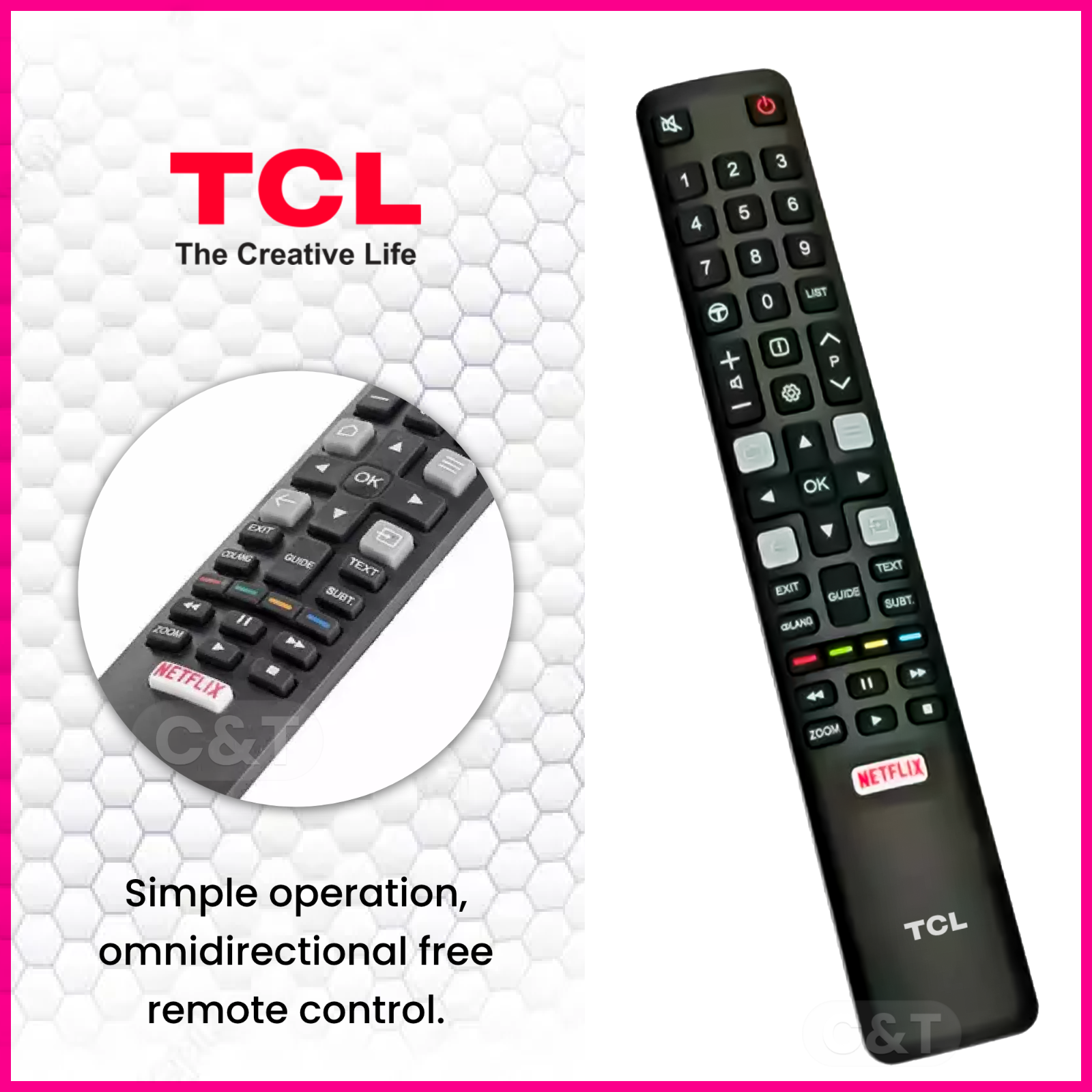 Genuine TCL TV FFALCON TV Remote RC802N ARC802N YUI1 for TCL 65C2US ...