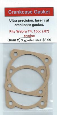 Aftermarket Crankcase Gasket 2 Pack, Fits Webra T4, 15cc (.87) NIP | eBay