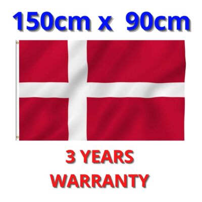 Premium Large Danish Flag Heavy Duty Outdoor Banner 90cm x 150cm ...