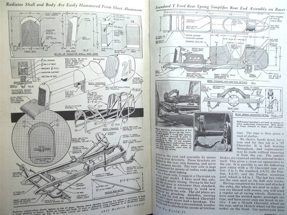 Vintage Dirt Track Race Car -BUILD PLANS -From 1935 Junk Yard Parts | eBay