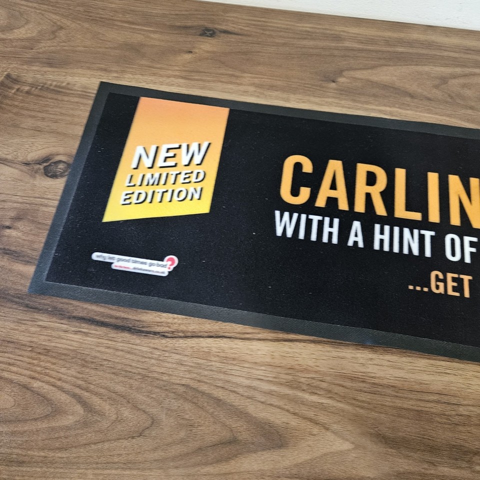 Carling Zest Bar Runner Beer Drip Mat Man Cave Home Bar | eBay UK