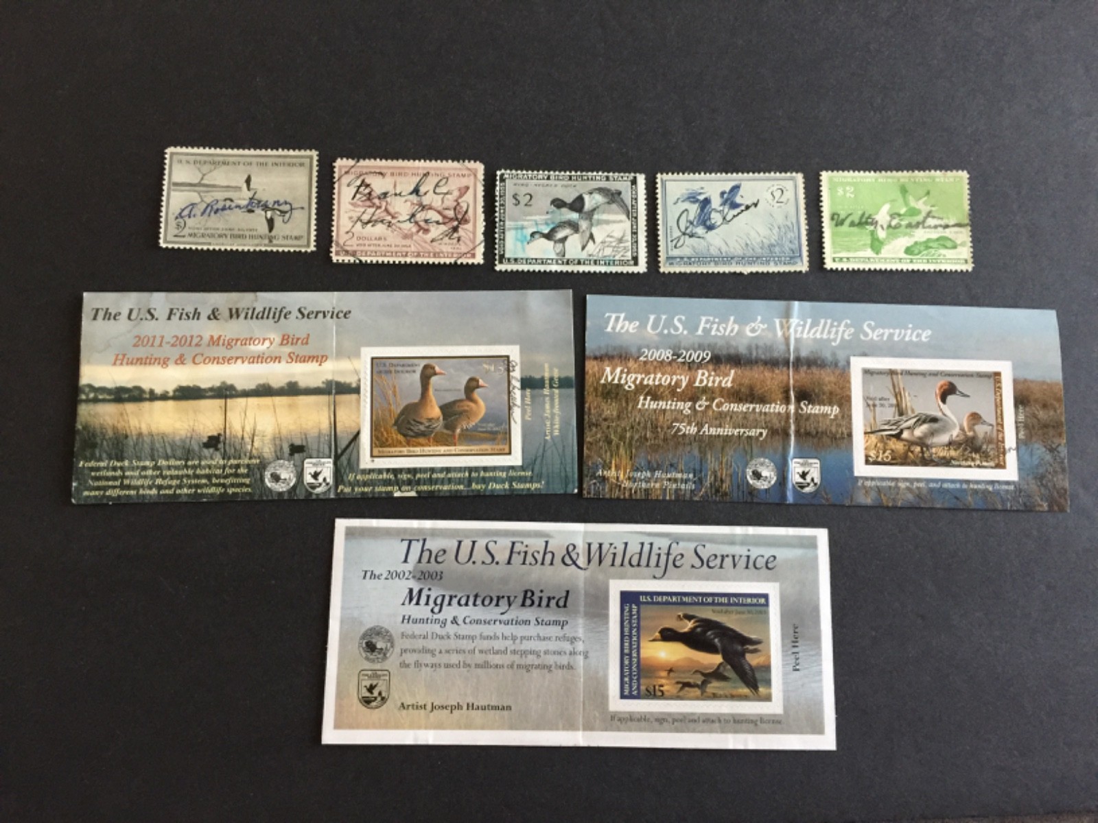 US STAMPS Lot of (8) Various Federal Duck Stamps MINT & USED -2 | eBay