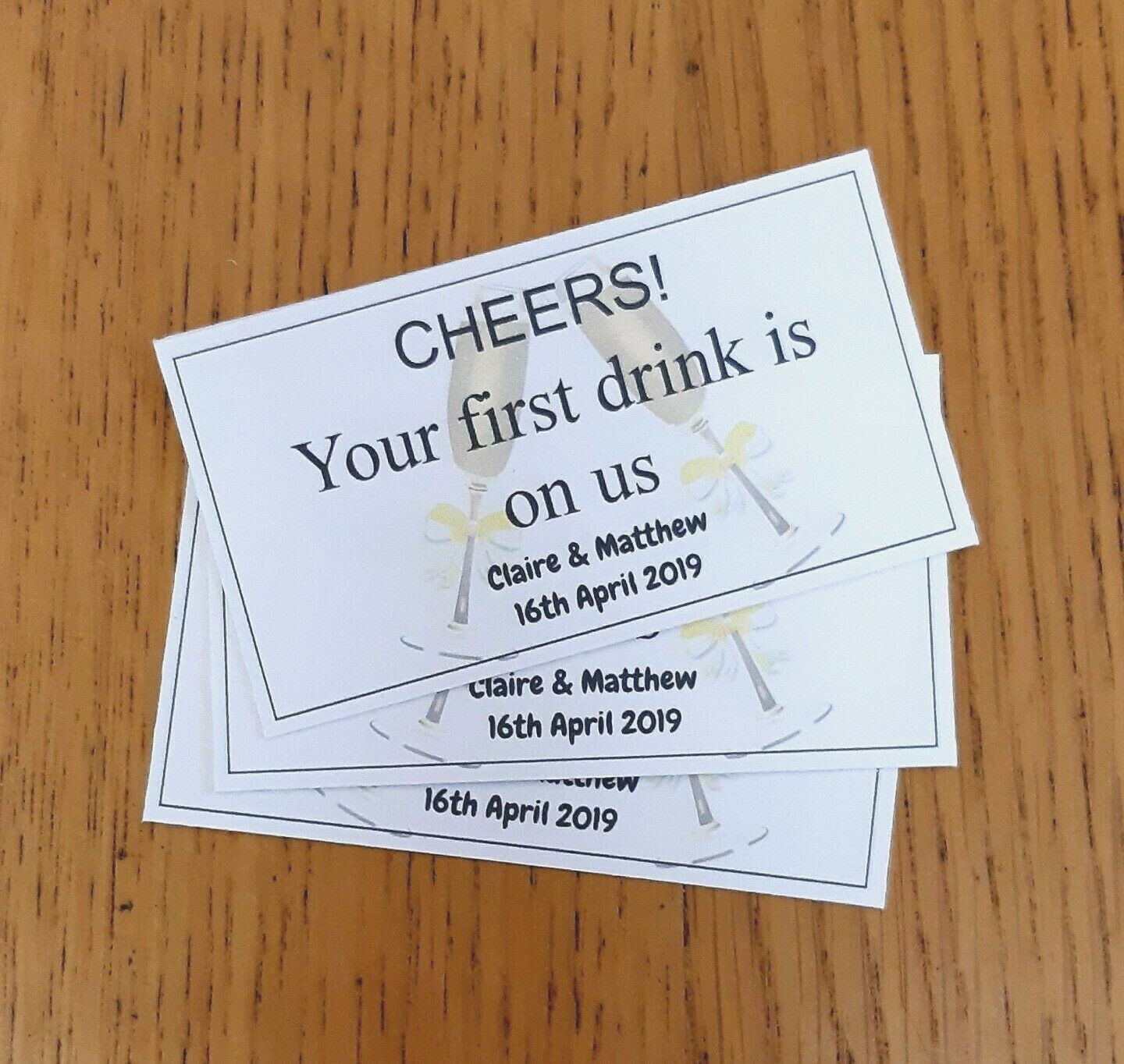 drinks tokens/free drink tokens/ wedding bar token/personalised free ...