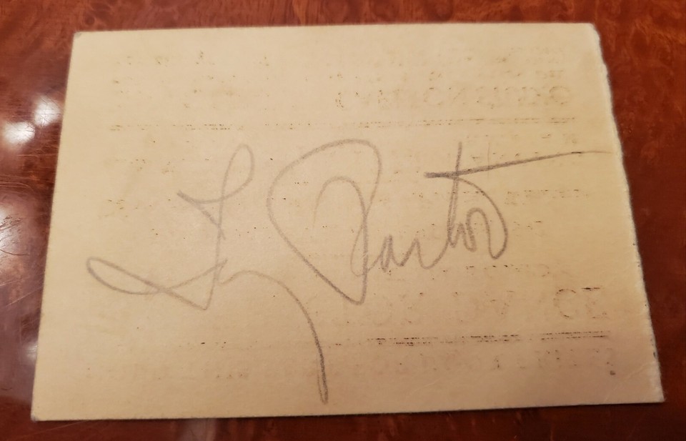 Tony Pastor (1907-1969) Autograph Bandleader Signed Ticket August 29th ...