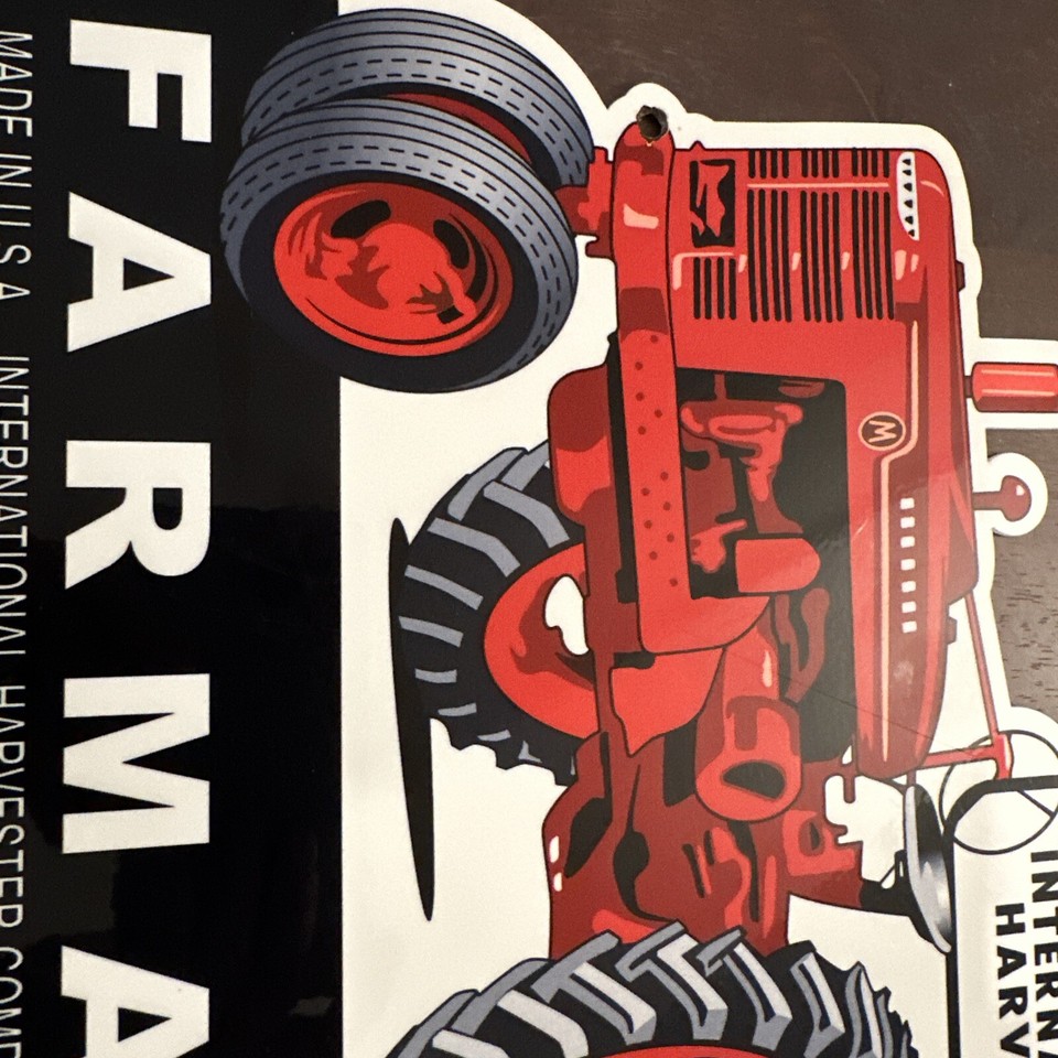 Vintage International Harvester Porcelain Enamel Farmall Tractor Sign ...