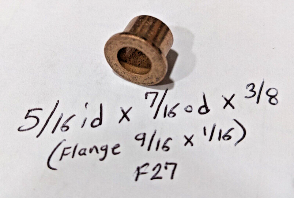 Oilite Flange Bushing Bronze 5/16 id x 7/16 od x 3/8 Brass Bush Spacer ...