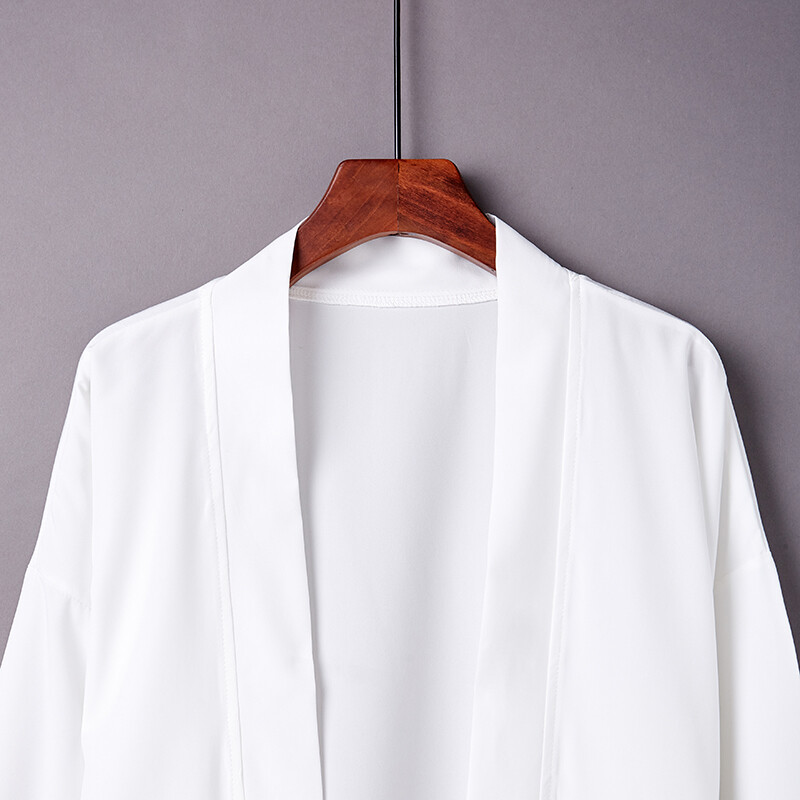 Mens Long Cardigan Japanese Retro Kimono Top Jacket Yukata Outwear ...