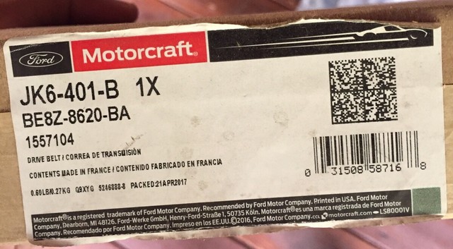 Ford OEM Serpentine Belt BE8Z8620BA Image 1 for sale online | eBay