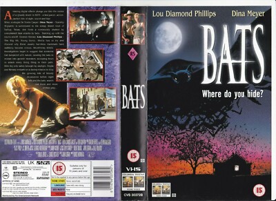 BATS VHS PAL LOU DIAMOND PHILLIPS,DINA MEYER,BOB GUNTON RARE 90'S | eBay