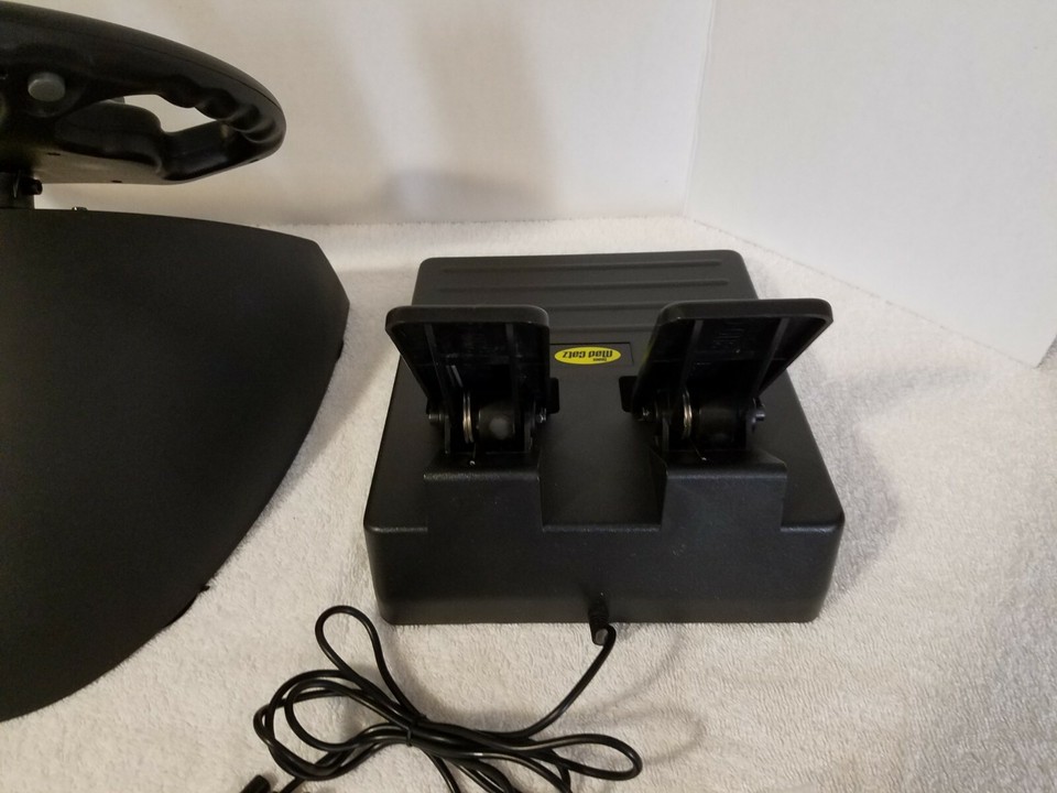 1998 MAD CATZ DUAL FORCE RACING WHEEL AND PEDDLES FOR PLAYSTATION PS1 ...