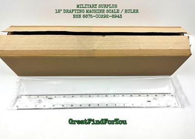 MILITARY SURPLUS 18" DRAFTING MACHINE SCALE / RULER NSN 6675-00292-6943 ...