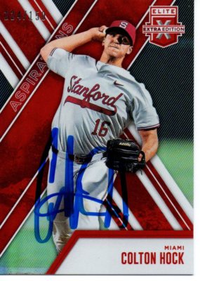 Colton Hock Stanford Cardinal 2017 Panini Elite Red Aspirations Signed ...