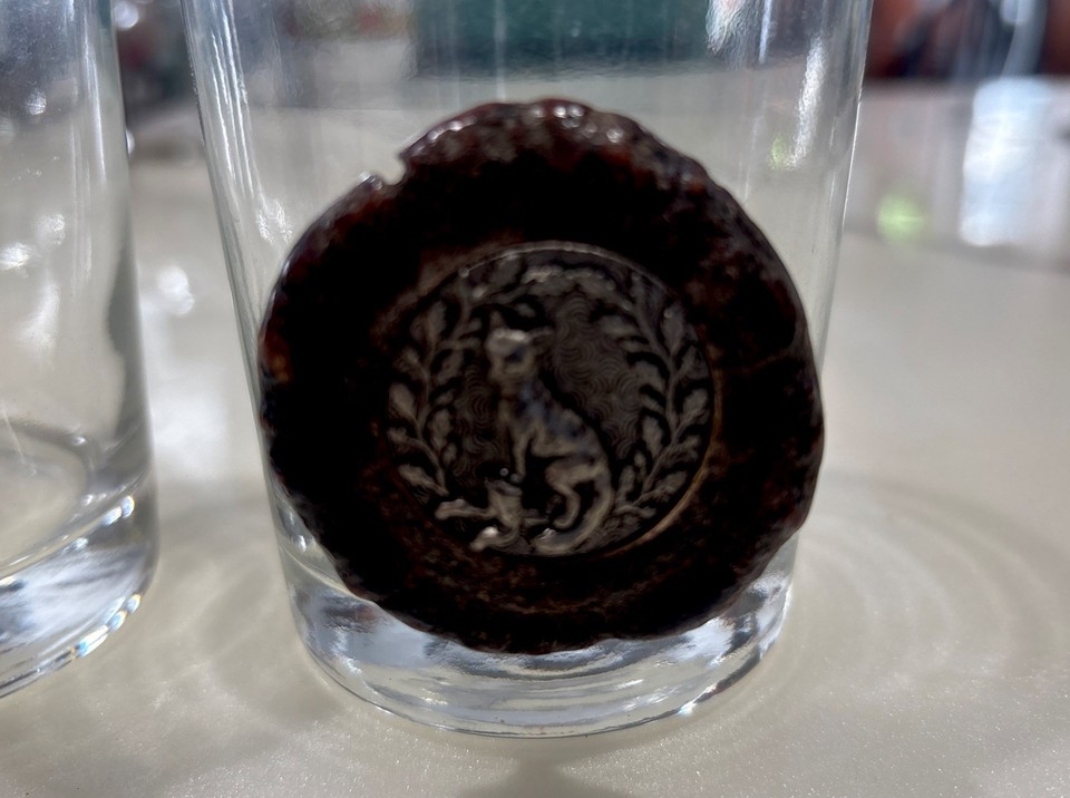 Handmade STAG Horn Handle Whiskey glasses 3.5”. Silver pewter Inserts ...