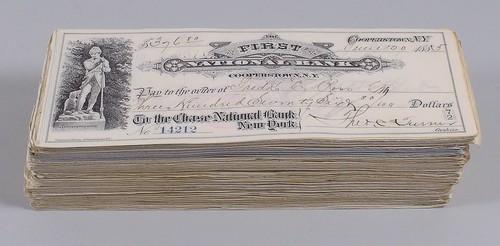 400+ First National Bank of Cooperstown NY Checks 1885 To Chase New ...