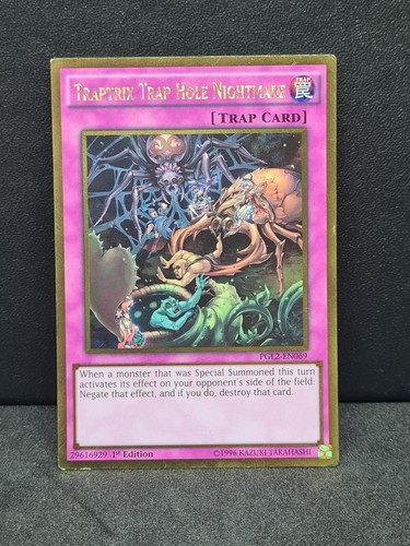 Yugioh Traptrix Trap Hole Nightmare - PGL2-EN069 - Gold Rare 1st ...