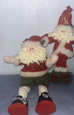 STUDIO 33 Christmas plush Lot snowman & 2 Santa’s Weighted | eBay