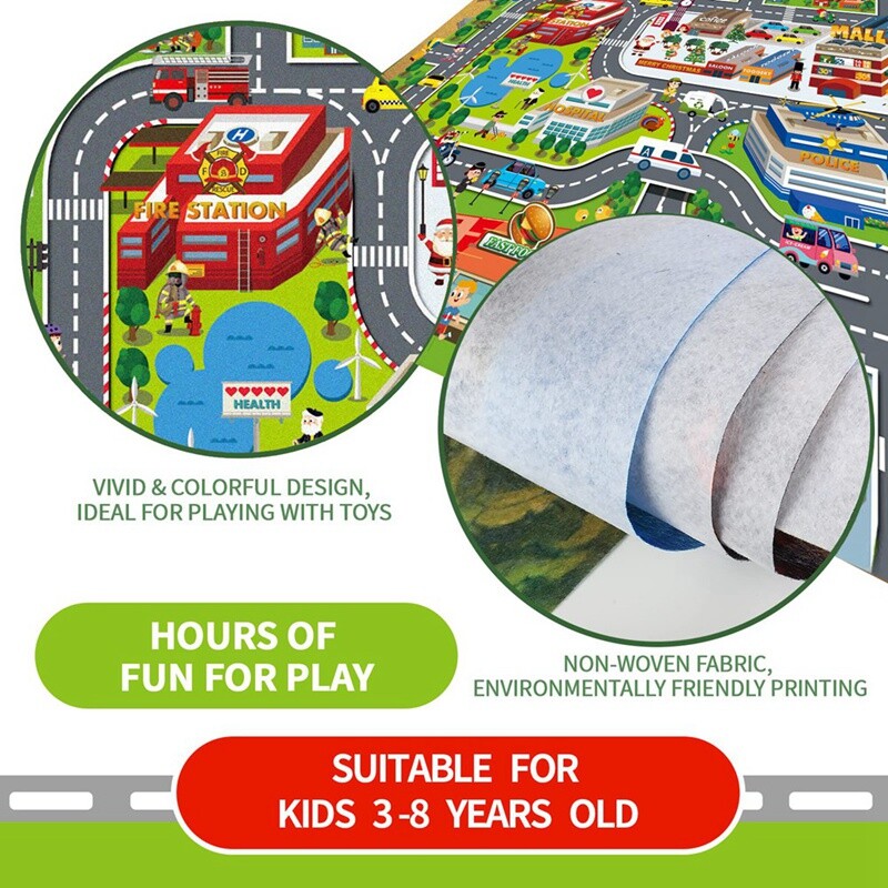 1Set Activity Playmat Parent-Child Interaction Game Map Rug Kid Play ...