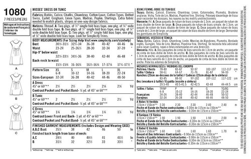 Simplicity Sewing Pattern 9122 Misses 6-24 Granny Chick Dress or Tunics ...