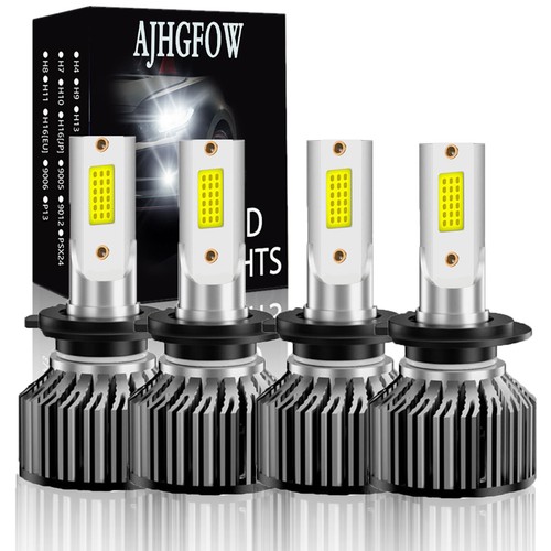 H7+H7 10000K LED Headlight Kit Combo Bulbs High Low Beam Super Bright ...