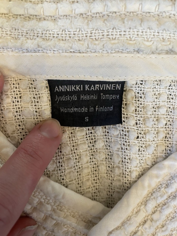 Anniki Karvinen Handmade Sweater 100% Cotton Made In Finland | eBay