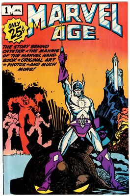 MARVEL AGE #1 (1983)- 1ST ISSUE OF PREVIEW SERIES- 1ST APP CRYSTAR ...