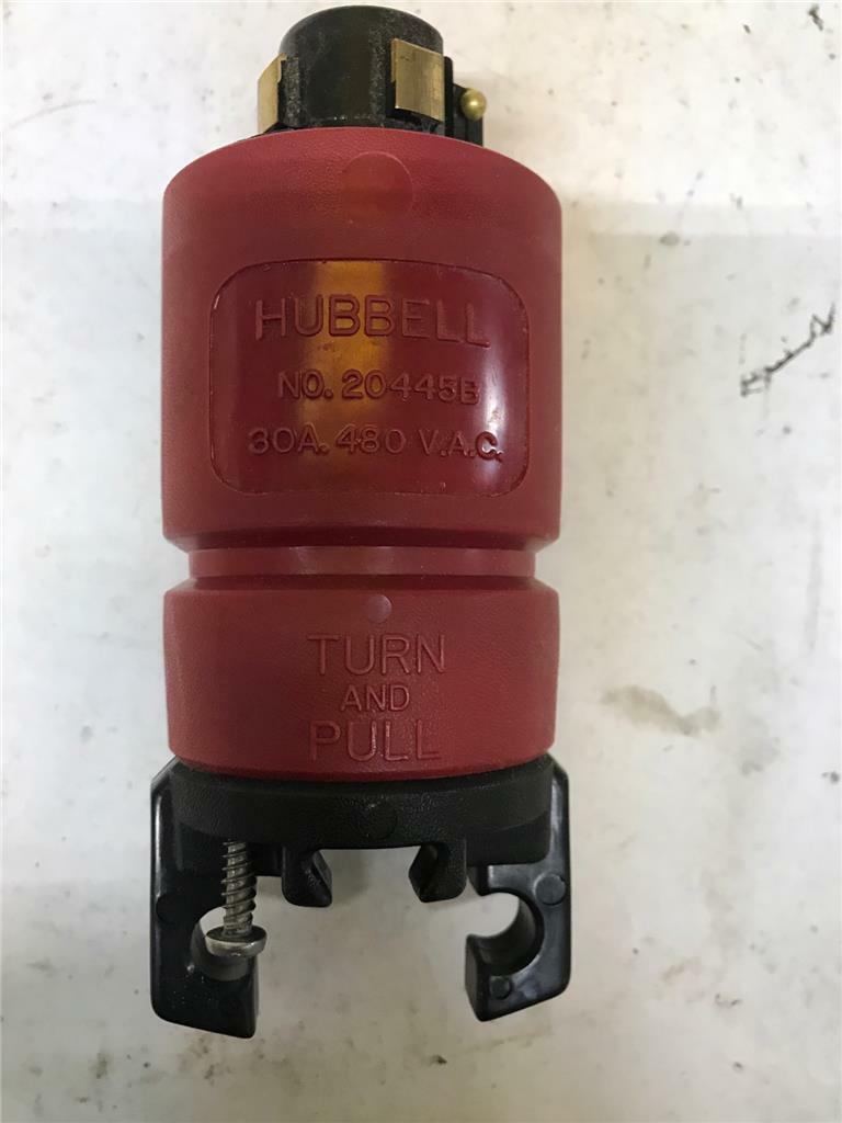 Hubbell 20445B Hubbellock Connector Body Male Plug 30a 480vac for sale ...