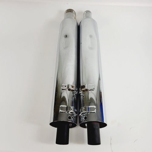 Genuine Harley CVO Touring Chrome Slip On Mufflers Exhaust No Tips 2017 ...