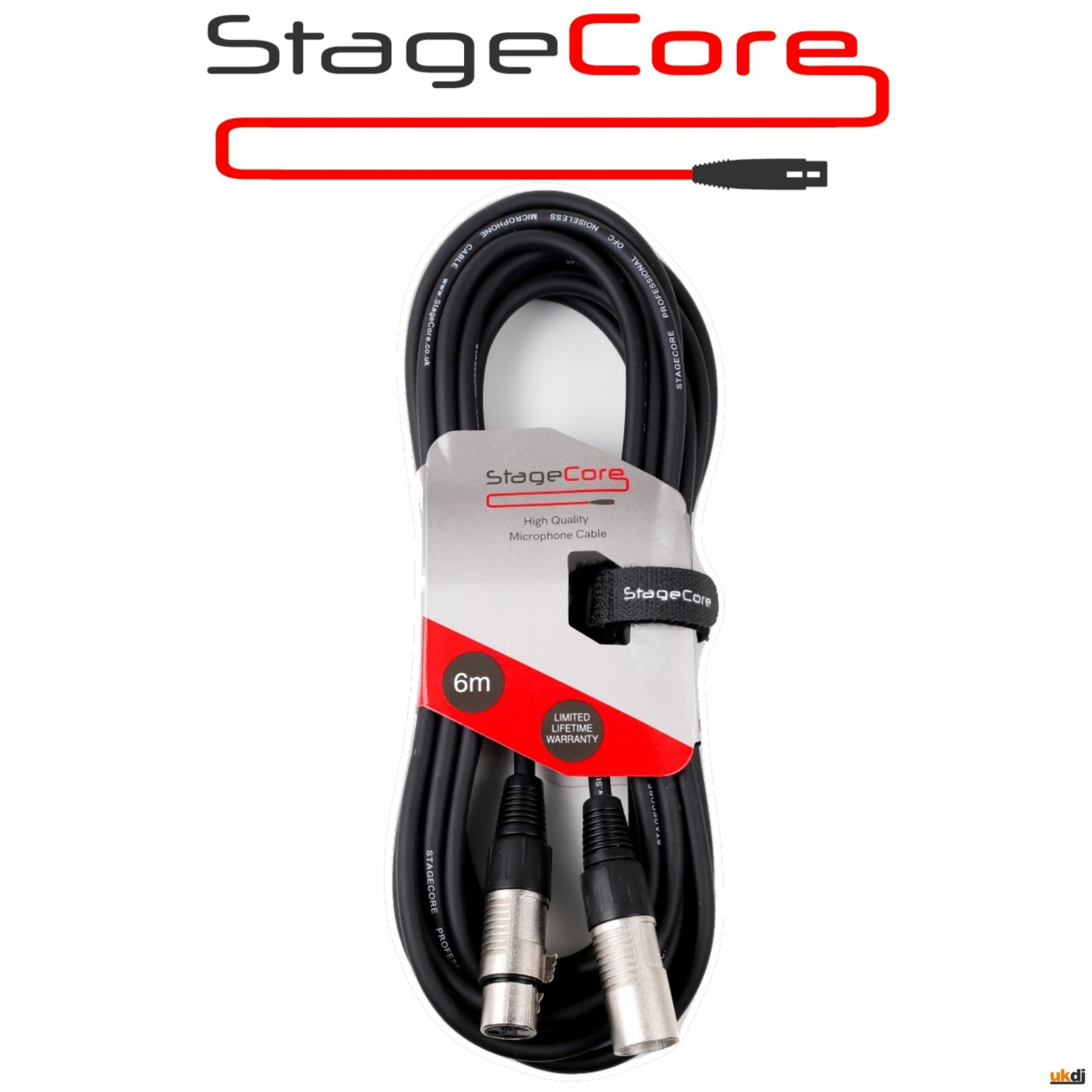 6m Male to Female XLR Balanced Microphone Lead Screened Mic Audio ...