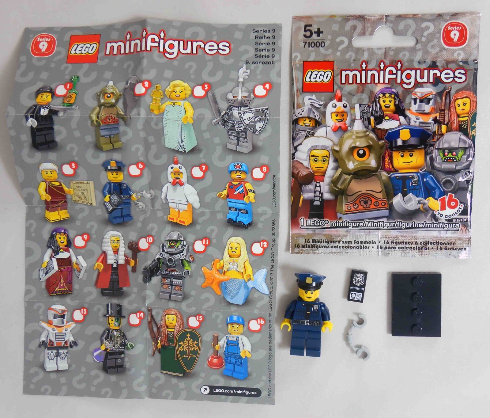 NEW LEGO 71000 Collectable Minifigure Series 9 #6 POLICE OFFICER CMF ...