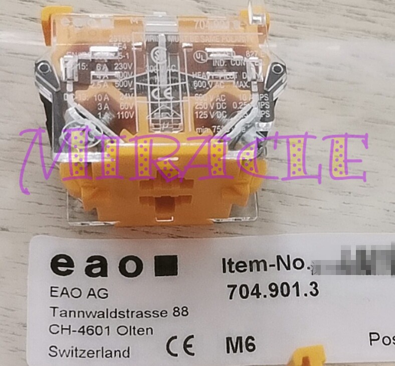1PC NEW FIT FOR EAO Push button switch contact 704.901.3 2NO | eBay