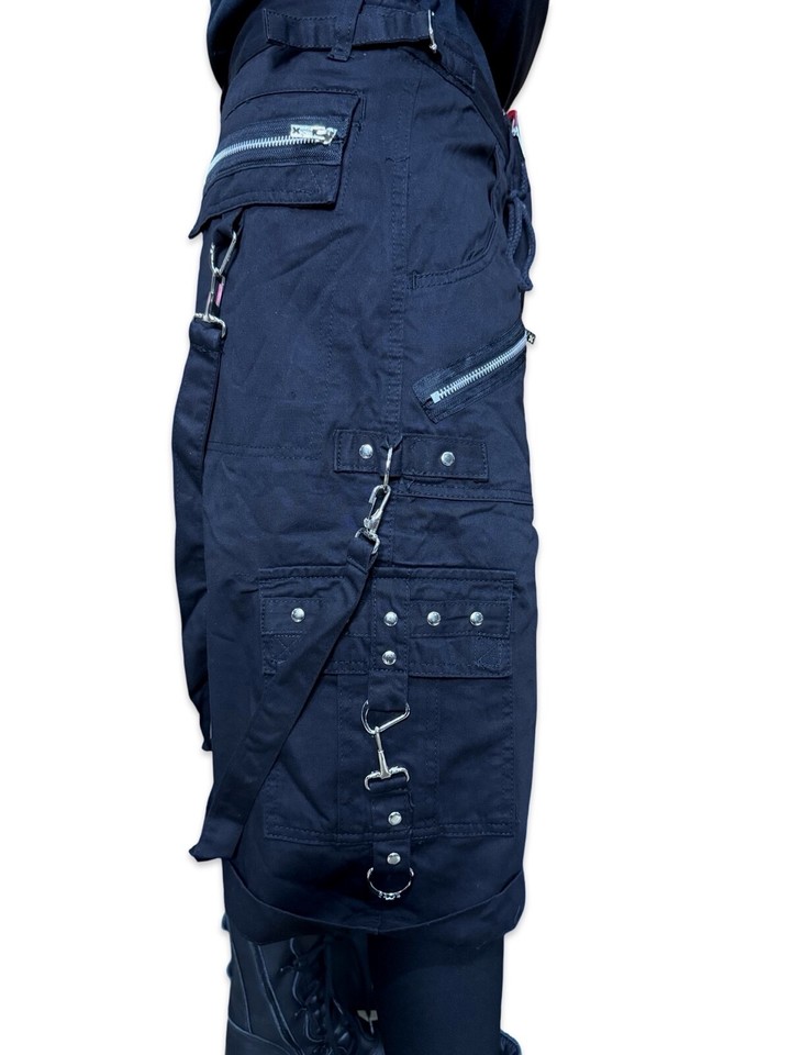 Tripp NYC Goth Skate Grunge Straps Baggy Bondage y2k Black Pants Shorts ...