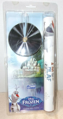 DISNEY FROZEN OLAF STICKER WALL CLOCK 4" WITH 16 STICKERS NEW IN ...