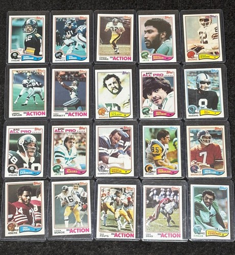 Lot of 40: 1982 Topps Football STAR Cards ~ L.T., Bradshaw, Lofton ...