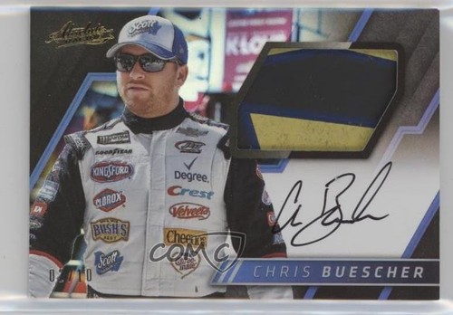 2017 Absolute Memorabilia Signatures Spectrum Gold /10 Chris Buescher ...