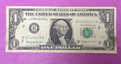 1963B JOSEPH W. BARR DOLLAR BILL TWO TRIPLES PRIME NUMBERS B(N.Y ...