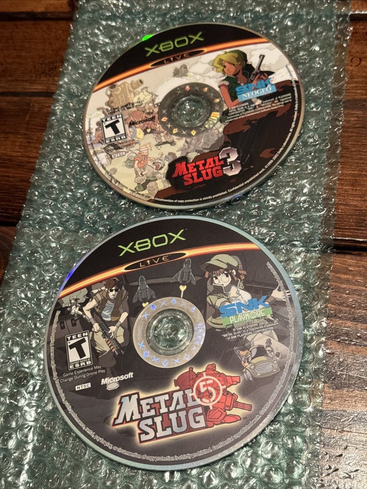 Metal Slug 4 + Metal Slug 5 Original Xbox, 2005 Discs Only Tested ...