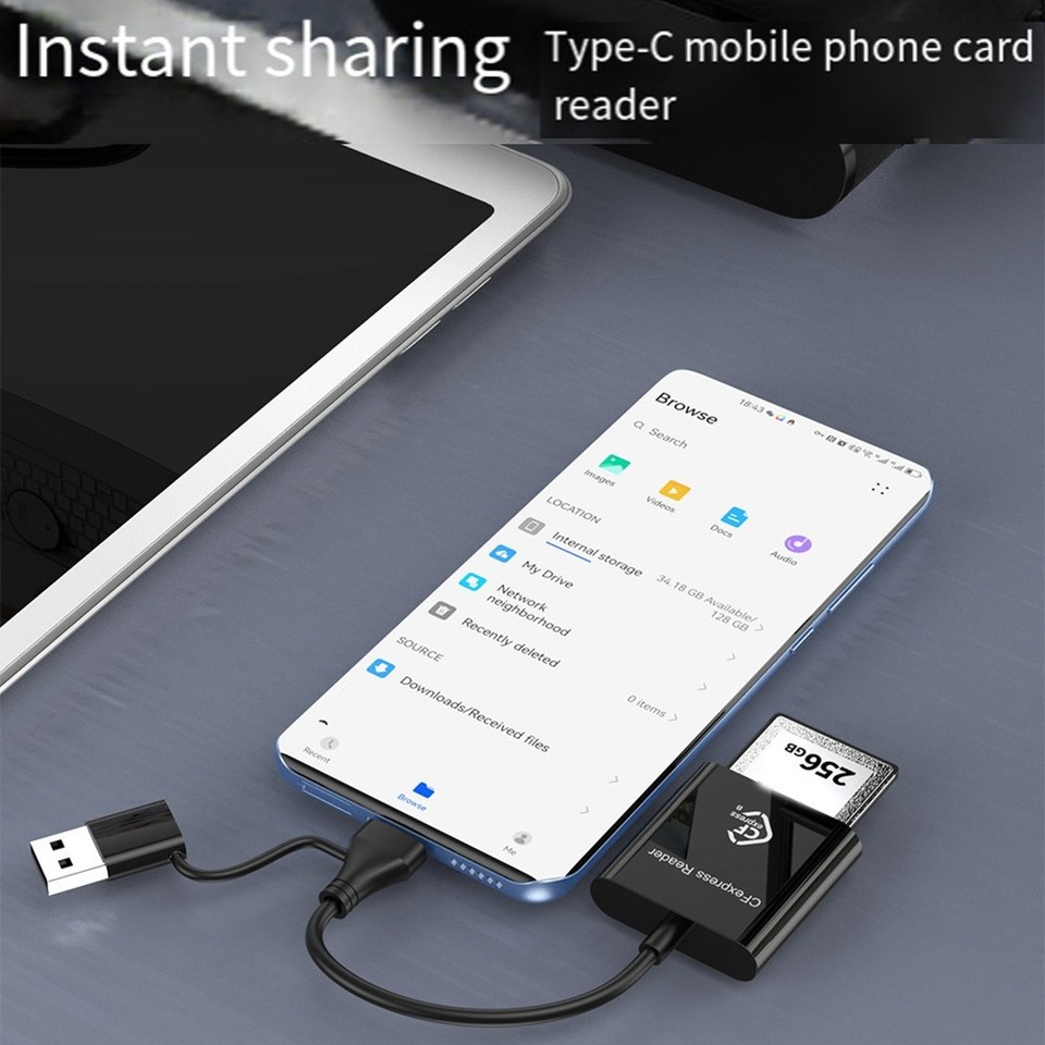 10Gbps CFexpress Type B Card Reader Writer USB3.2 Gen2 USB-C CFe ...