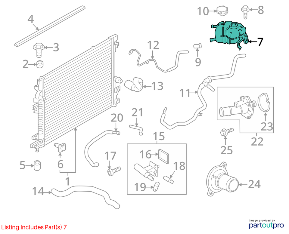 2019 Ford Edge Coolant Overflow Bottle OEM 52K Miles - LKQ417810269 | eBay