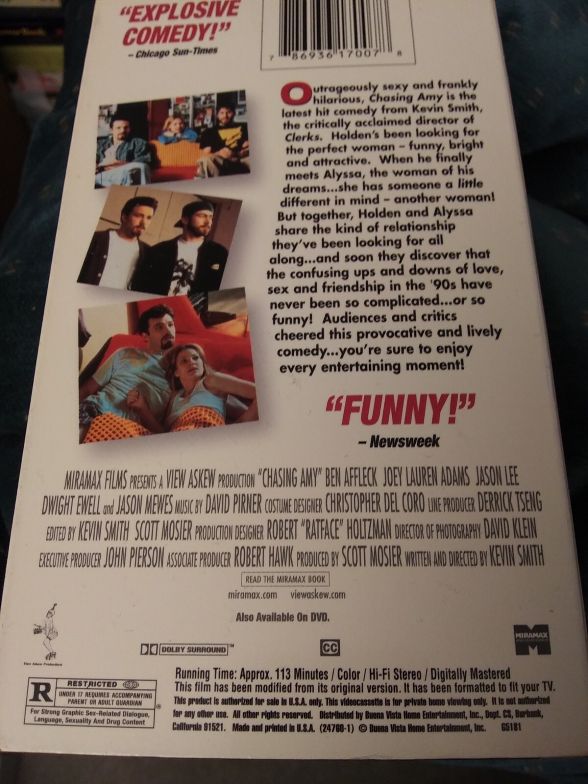 Chasing Amy 1997 VHS Kevin Smith film cult comedy Ben Affleck Jason Lee ...