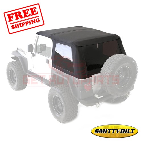 Smittybilt Soft Top Bowless Black Diamond Fabric for Jeep Wrangler 97 ...