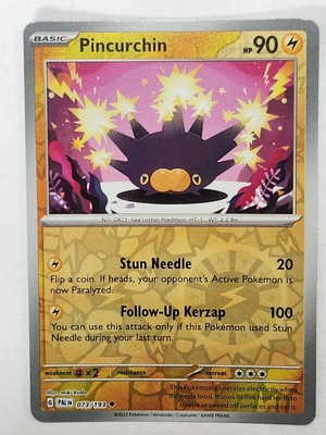 Reverse Holo Pincurchin 073/193 Paldea Evolved Scarlet Violet Pokemon ...