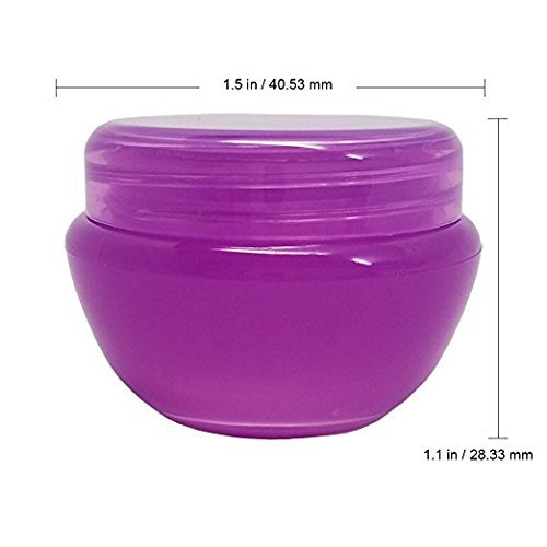 6 Pieces 10G/10ML Round Purple Cosmetic Sample Container Jars with ...