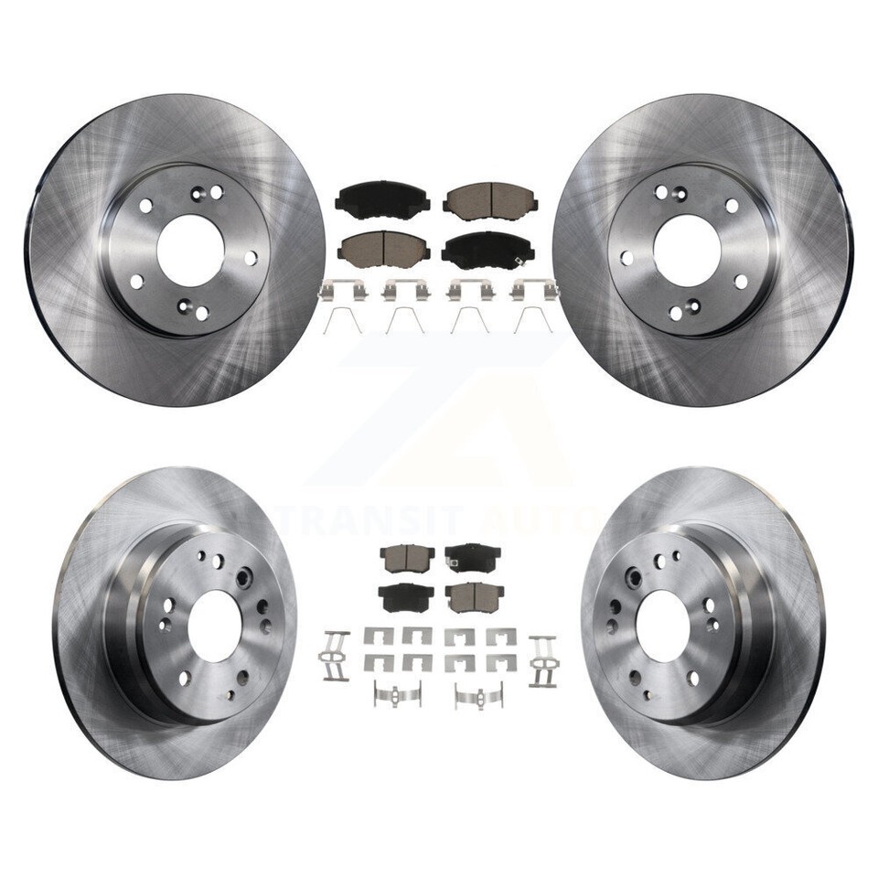 [Front+Rear] Disc Brake Rotors And Ceramic Pads Kit For 2003-2011 Honda ...